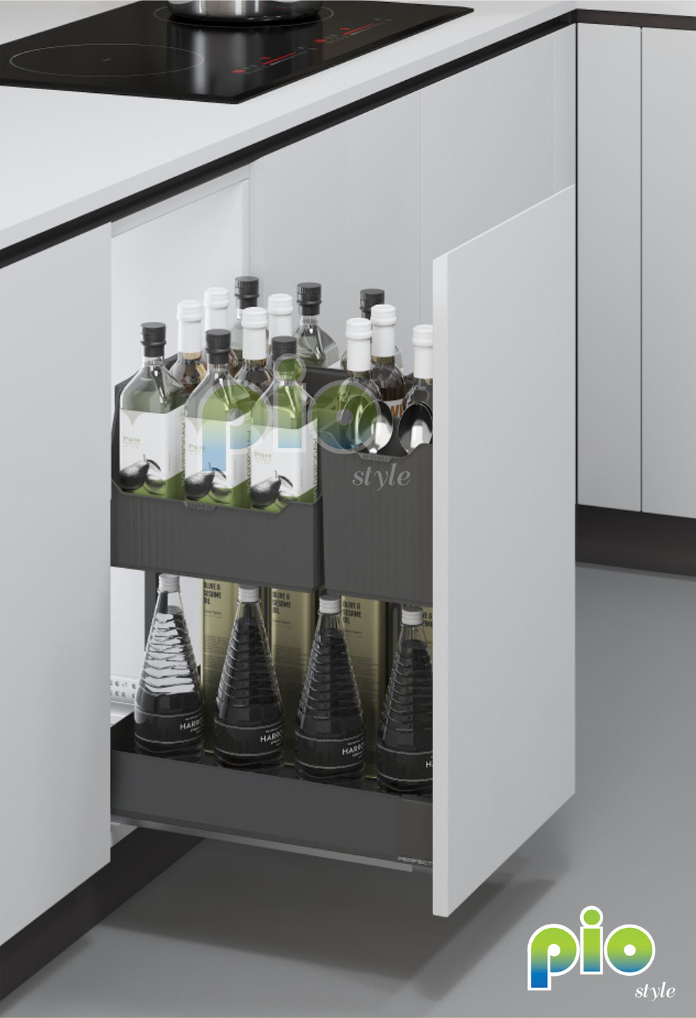 FD1004 2 Tier Pull Out Kitchen Organizer – Pio Style