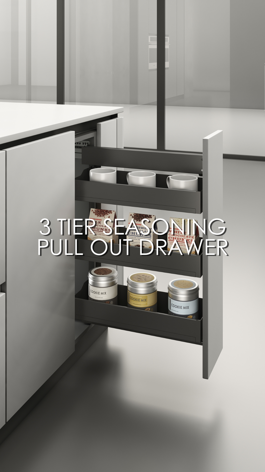 FD1003 3 Tier Seasoning Pull Out Drawer – Pio Style