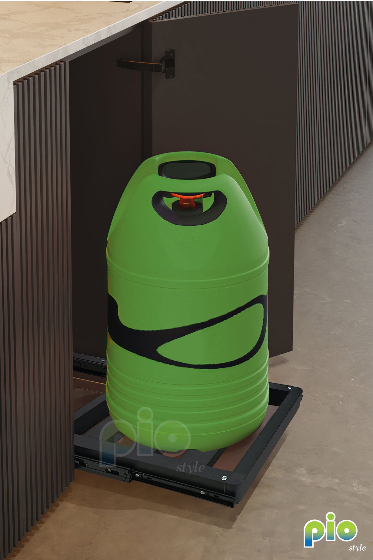 Aluminium Gas Cylinder Pull-Out Tray – Pio Style