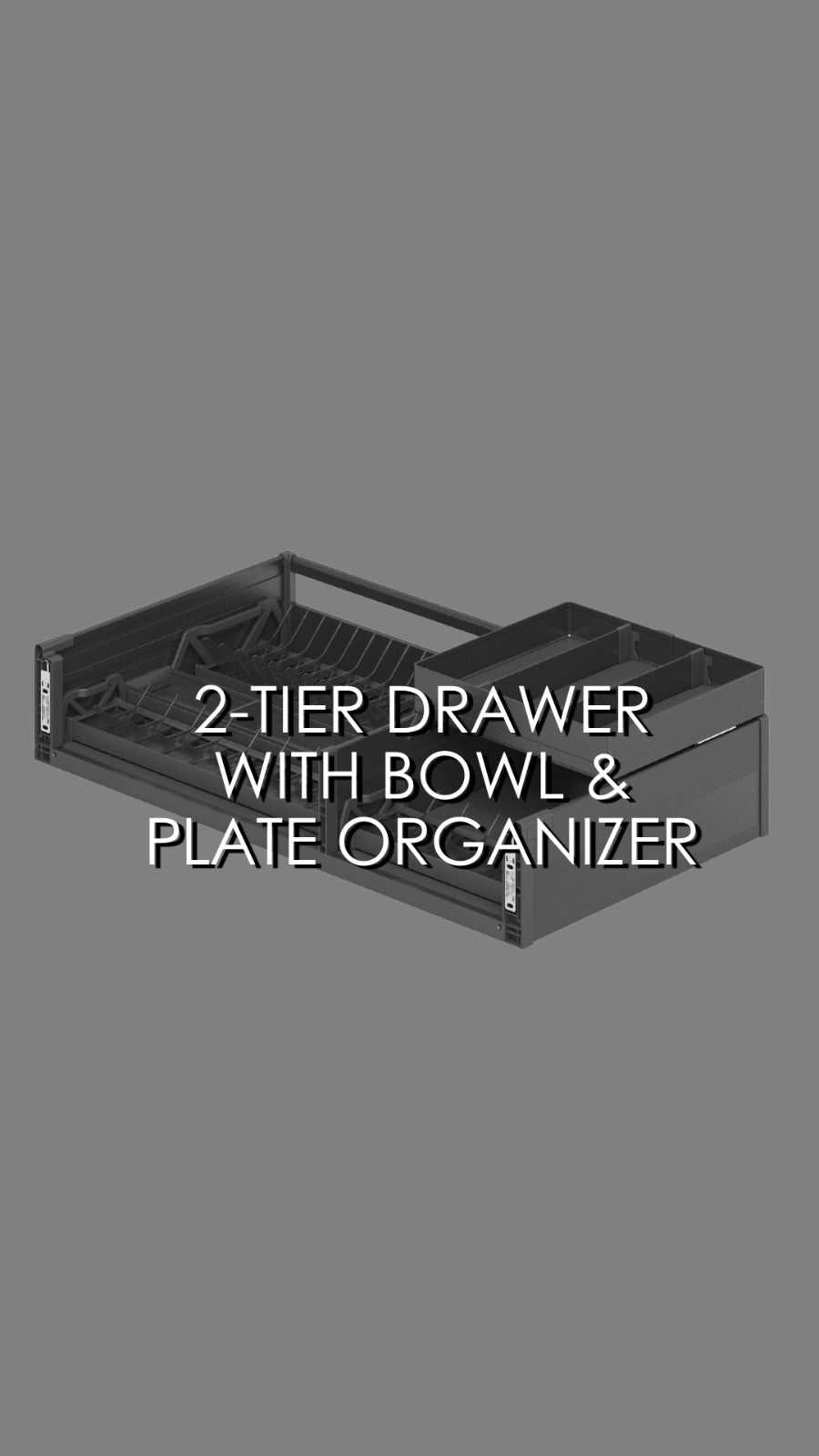 FD1018 2-Tier Drawer with Bowl & Plate Organizer – Pio Style